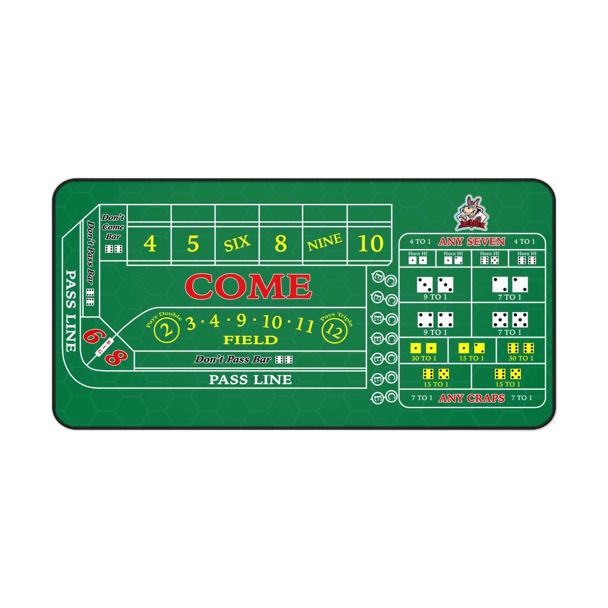 Craps Layout Practice Mat (Green, 32"x16") – The JackAce Store